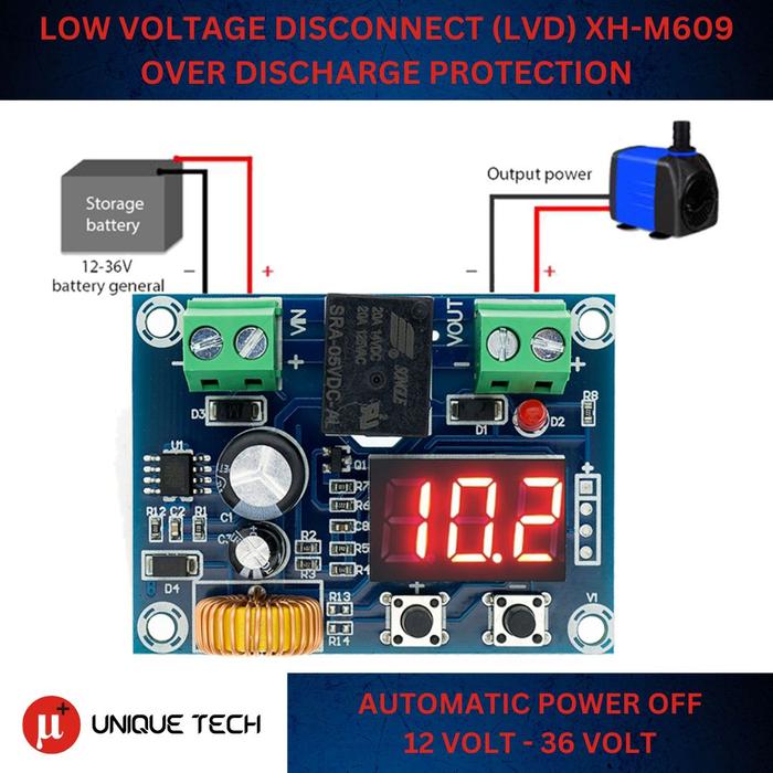 Jual LOW VOLTAGE DISCONNECT XH-M609 LVD DISCHARGE PROTECTION BATTERY ...