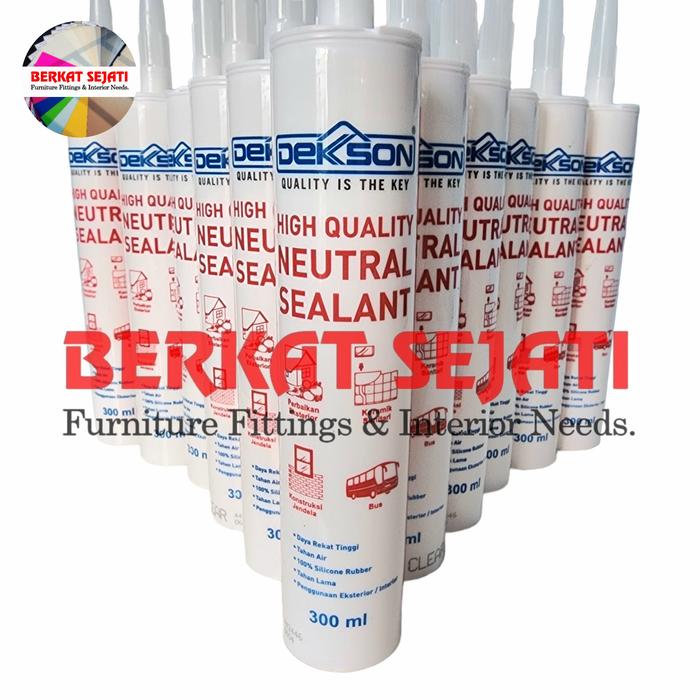 Jual Lem Sealant DEKKSON Neutral / DEKSON Netral Silicone Kaca BLACK HITAM - Kab. Tangerang ...