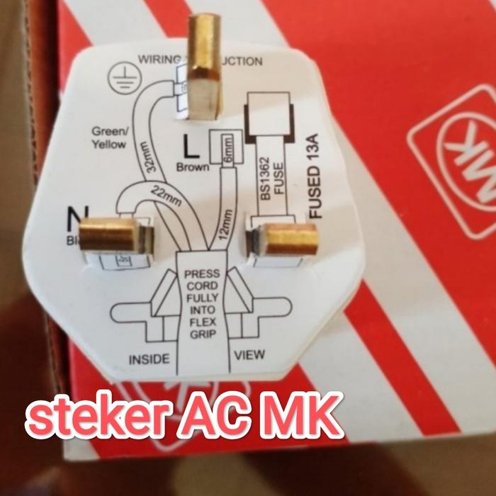 Jual stop kontak AC MK 52657 WHI stop kontak AC saklar steker AC kaki 3 ...