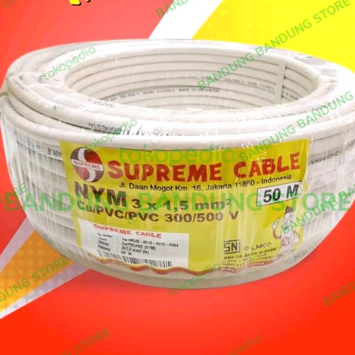 Jual SUPREME NYM 3X1, 5 3X1,5 5OM KABEL LISTRIK TUNGGAL 3X1,5 NYM SUPREME - Kota Bandung ...