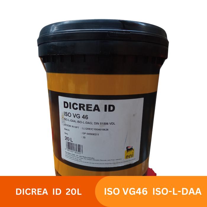 Promo OLI ENI DICREA ID 46 (PAIL) ISO VG46 ISO-L-DAA 20L - Kota Semarang - oli ori id | Tokopedia
