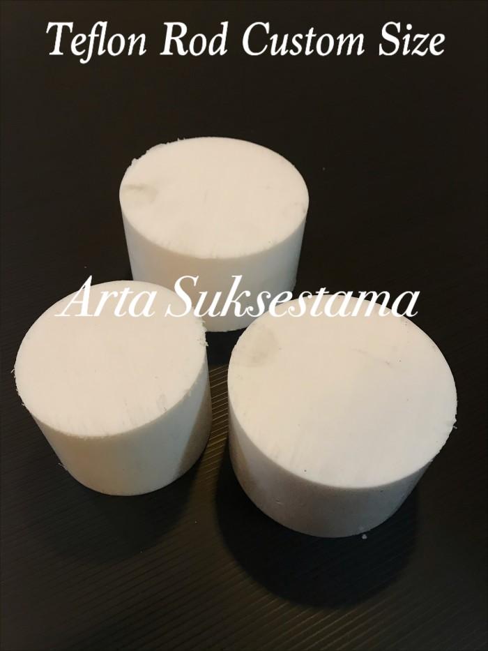Jual Teflon Rod 60mm x 50mm / PTFE Batangan Potongan / As Teflon Custom ...