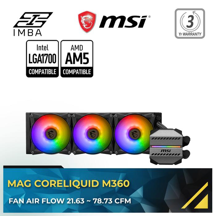 Promo MSI MAG CORELIQUID M360 [AiO LIQUID COOLING] Cicil 0% 3x - Jakarta Utara - IMBA PC | Tokopedia