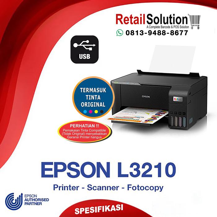 Jual Printer AIO PSC Scan fotocopy A4 USB - Epson L3210 Infus Tanki ...
