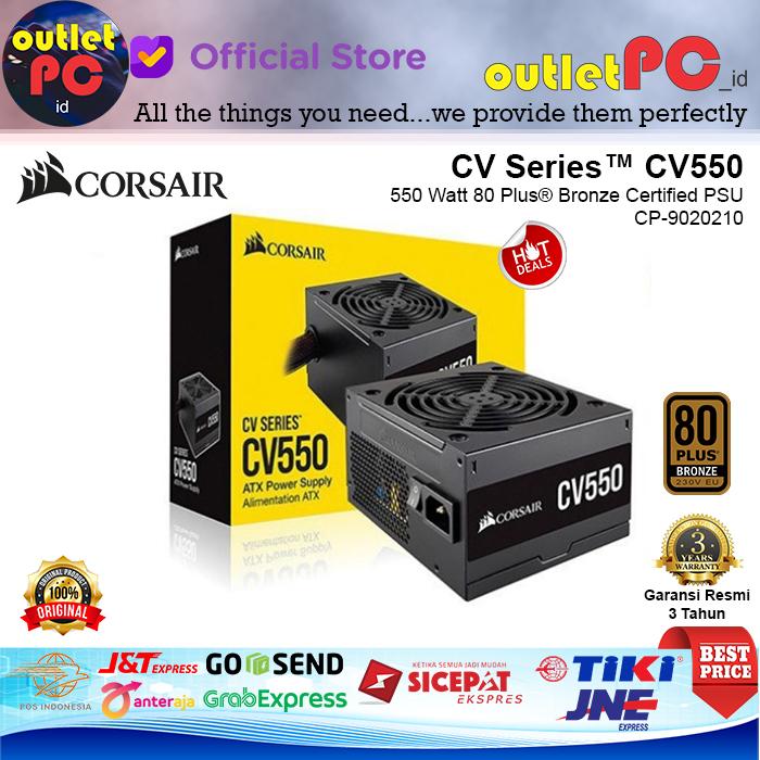 Promo Corsair PSU CV550 550W 80+ Bronze Power Supply 550 Watt Cicil 0% ...