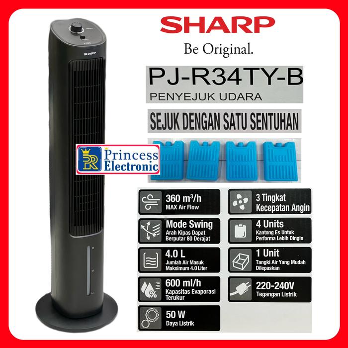 Jual Air Cooler SHARP PJ-R34TY-B Penyejuk udara - Kota Tangerang - Princess elektronik | Tokopedia