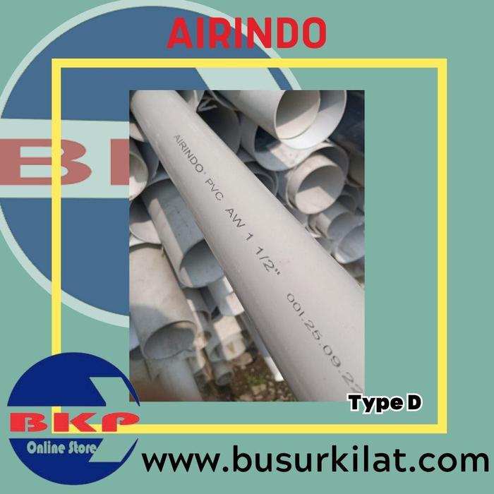 Jual Pipa Pvc Airindo Rucika Uk. 1 1/2 s.d 8 inch Type D - 1 1/2 - Kota ...