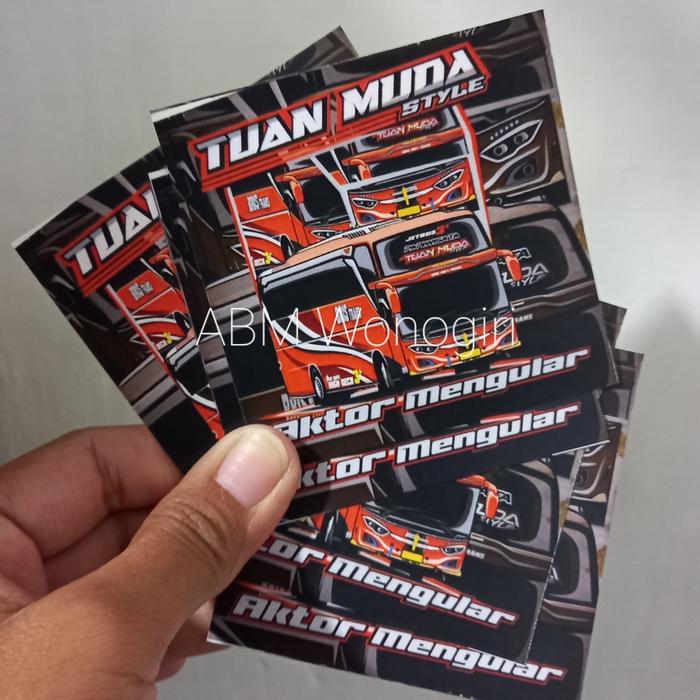 Jual 5 stiker bus sticker bis bris trans tuan muda background hitam ...