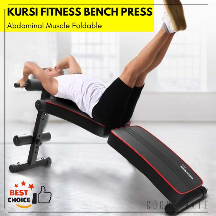 Promo KURSI FITNESS BENCH PRESS GYM SIT UP ADJUSTABLE ALAT OLAHRAGA 2 ...
