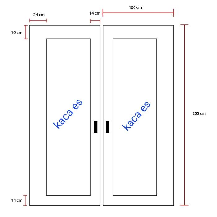 Jual Daun Pintu Kaca Double Sliding - Kab. Bekasi - Kusen Pani Jaya ...