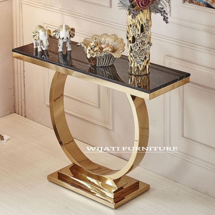 Jual Meja Konsol Marmer Stainless Gold - Meja Konsul - Meja Foyer - Kab ...