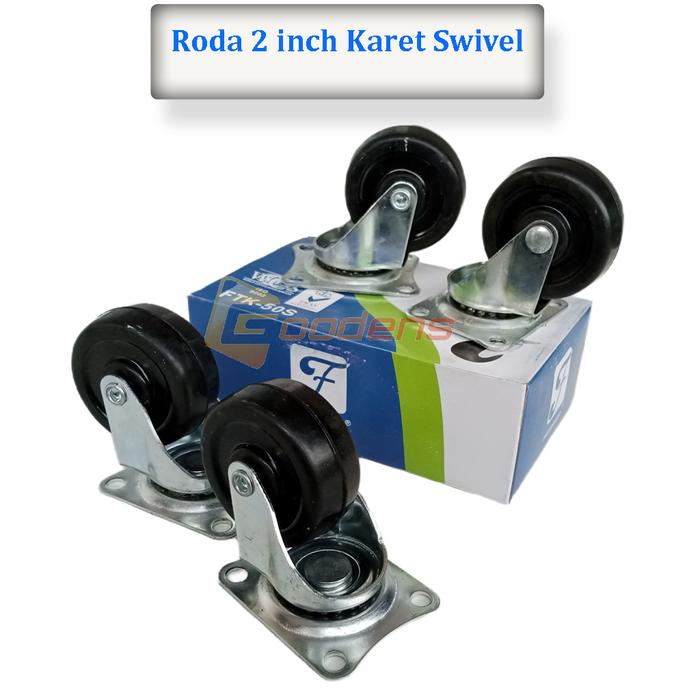 Jual Roda Karet 2 Inch Hidup Roda Caster Roda Gepeng - Jakarta Barat ...