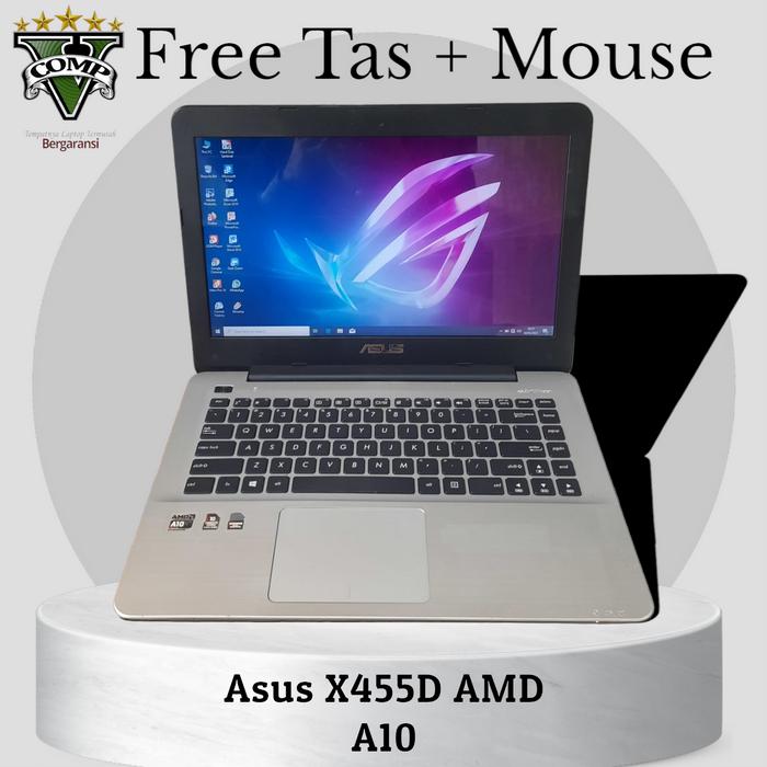 Jual Laptop Asus X455D Amd A10-8700P SSD 256gb Vga Amd Radeon R5/R6 Ram ...