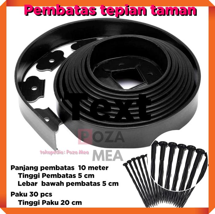 Promo Pembatas rumput taman lanscape flexible panjang 10 meter premium ...