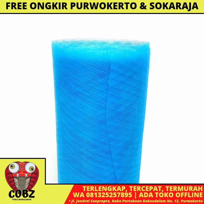 Jual 3MM x 3MM / NM Strimin Nyamuk Parabola Plastik PVC Biru Meter ...