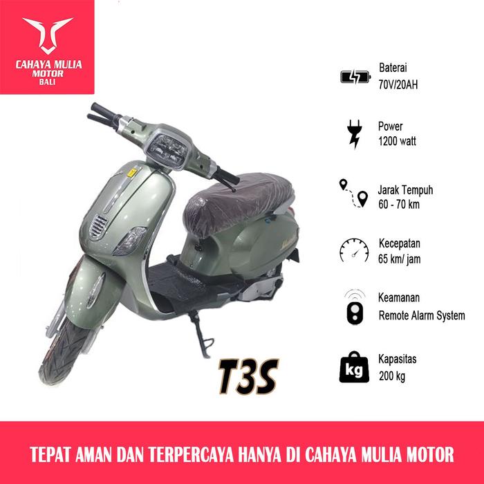 Jual Uwinfly T3S T3 S 1200w Motor Listrik Garansi Resmi Vespa Listrik ...
