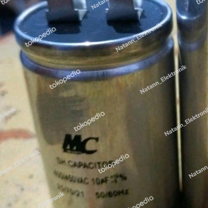 Jual kapasitor capacitor running mc ac 10uf 10mf 10 uf mikro 400 450v ...