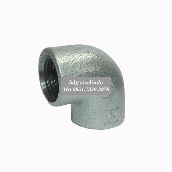 Jual Knee galvanis 1/2"/ keni/ knie L/ belokan 90 elbow besi 1/2 inch ...