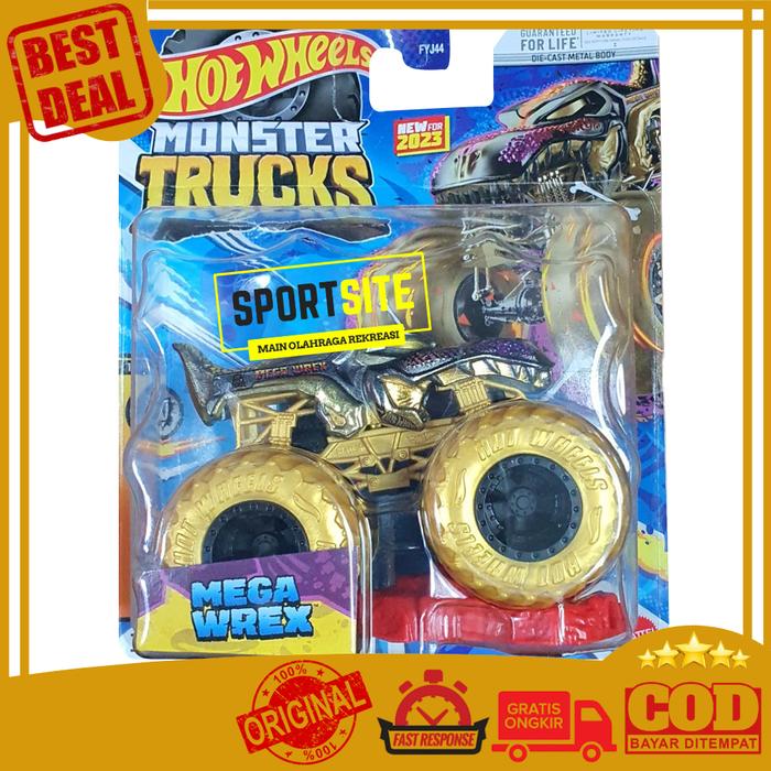 Jual Hot Wheels Monster Truck. Mainan Anak Die Cast - Mega Wrex Gold ...