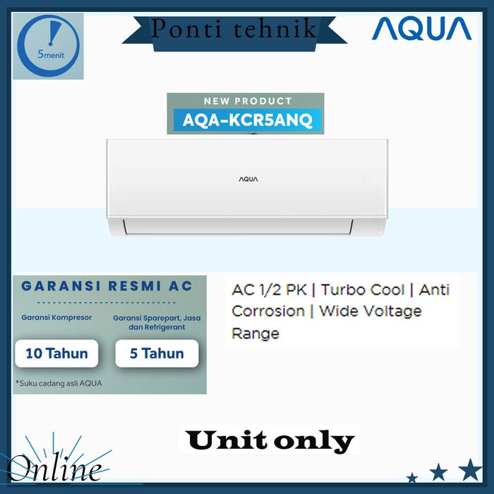 Jual AC AQUA TERBARU AQA-KR5AHQ 1/2 PK UNIT-ONLY - Kota Bekasi - ponti tehnik elektronik | Tokopedia