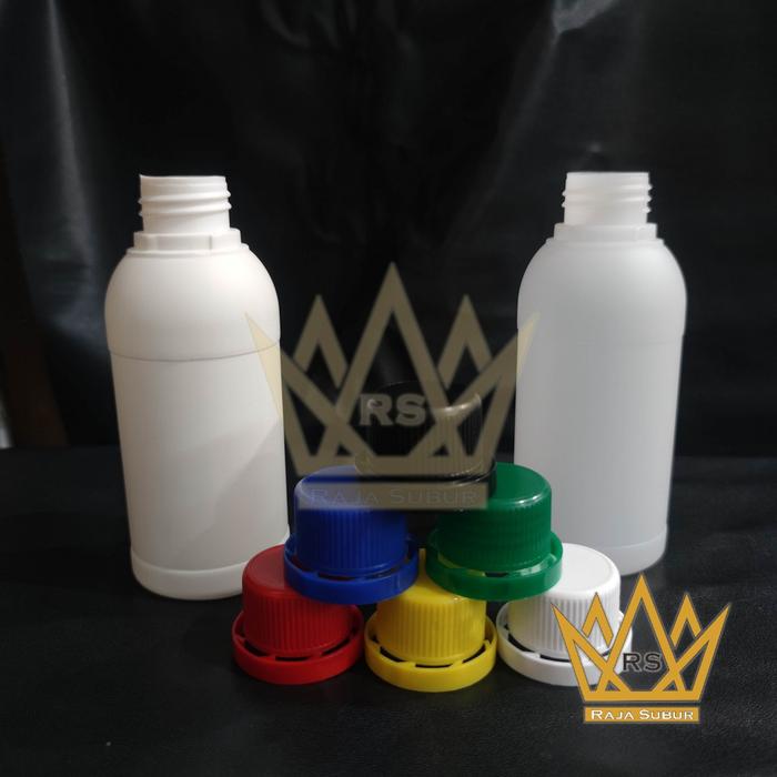 Jual [GOJEK] Botol LABOR 250 ml agro 250ml Plastik HDPE kimia pupuk Bulet - kuning, Putih ...