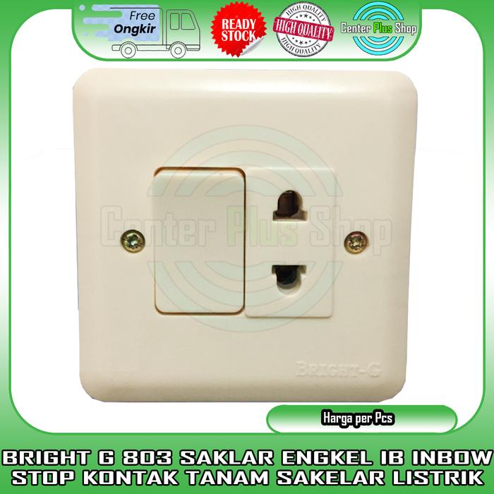 Jual Stop Kontak Saklar Engkel IB BRIGHT G 803 Sakelar Colokan tanam inbow - Kota Palembang ...