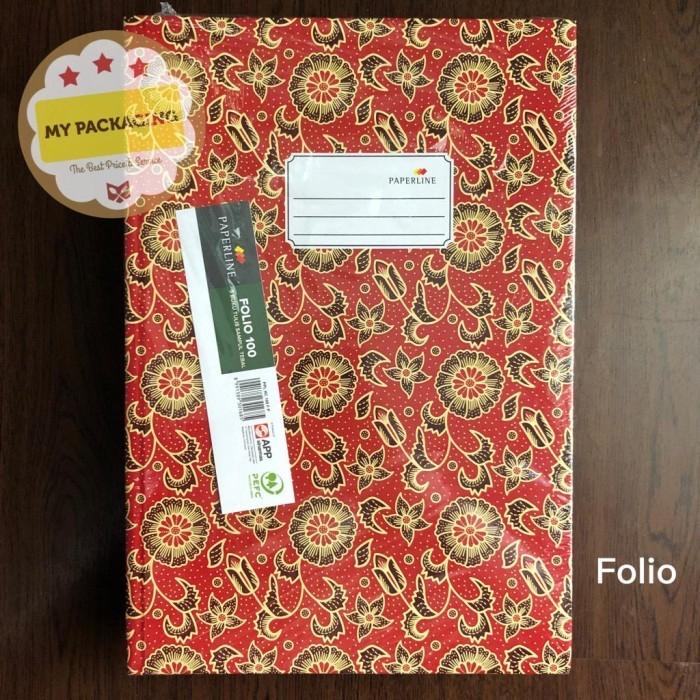 Jual Buku Hard Cover Paperline Ukuran Folio F4 200 Lembar Notebook 1 ...