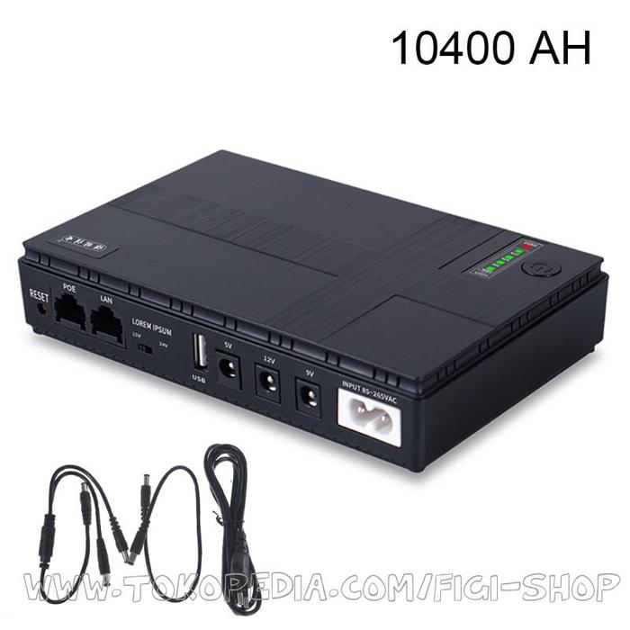 Jual UPS Router Backup Power 10400mAh Uninterruptible Power Supply ...