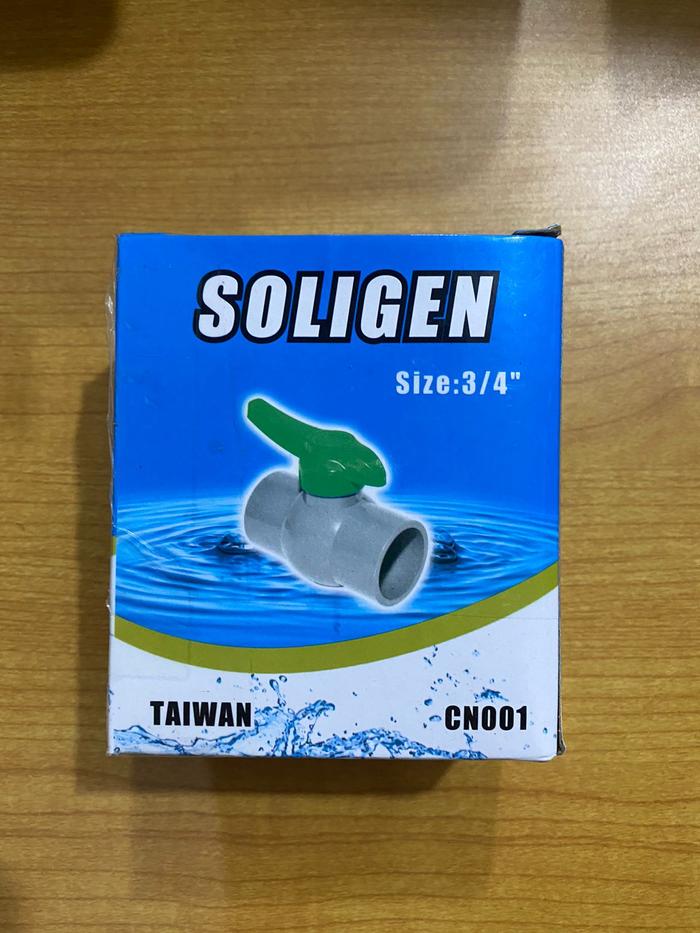 Jual Ball Valve Ballvalve PVC 3/4" / Stop Kran PVC Soligen CN001 3/4 ...