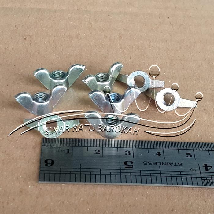 Jual MUR KUPING KUNING M5 WING NUT M5 MUR KUPU KUPU NUT COR MUR 8 - Kab ...