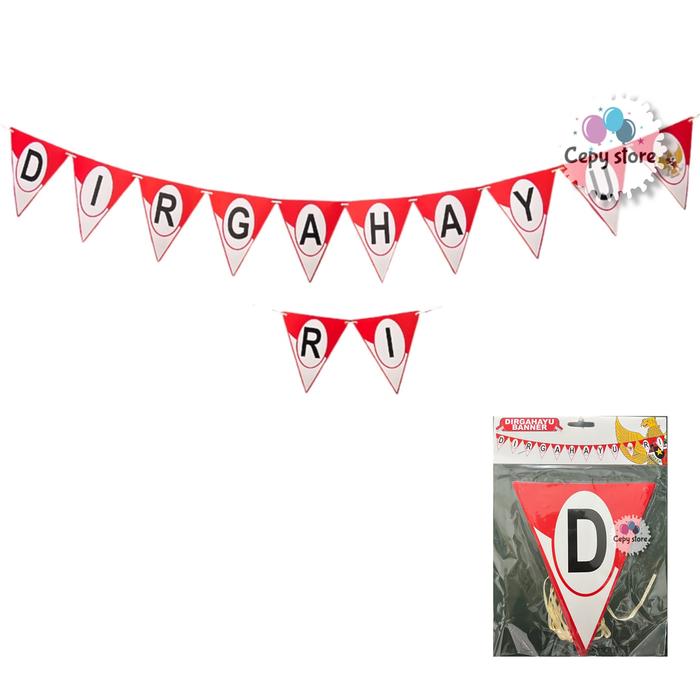 Jual Banner Bendera Merah Putih /Bunting Flag Segitiga Tulisan ...