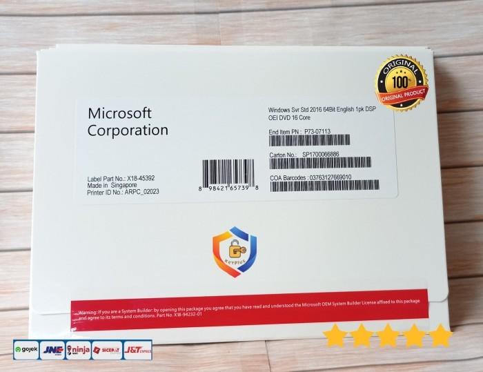 Promo WindowW Server 2019 Standard Original 24 Core 5 Cal Fullpack/Box ...