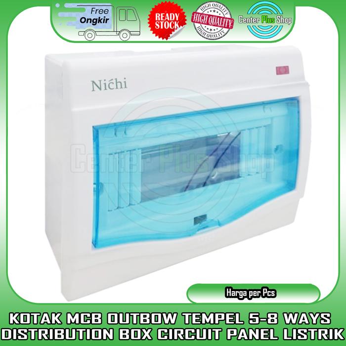 Jual Box MCB OB 5-8 Ways Distribution Boks Kotak Outbow Inbow Panel ...