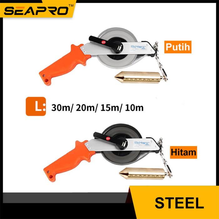 Jual OIL DEPTH METER STEEL SIZE 10/15/20/30M SOUNDING TAPE - Hitam, 10 ...