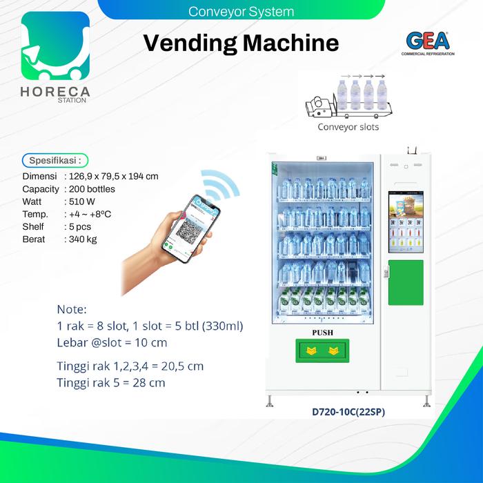 Jual GEA Vending Machine - Conveyor System D720-10C(22SP) / D720 10C ...