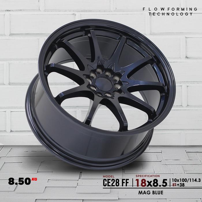 Jual Velg JF FLOW FORGED CE28 (RING 18 10x100/114.3) - Mag Blue - Kab ...
