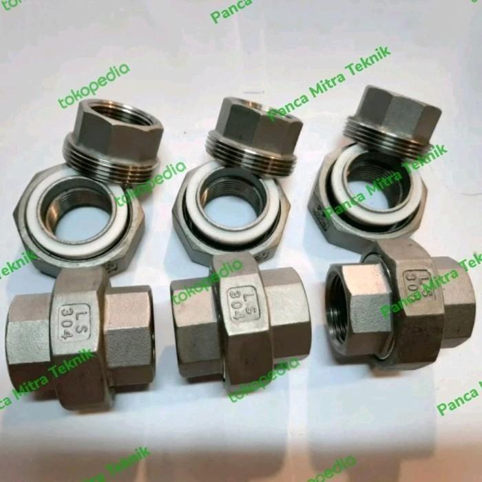 Jual 1-1/2" inch Watermur Stainless SS304 / Union Stainless 304 ...