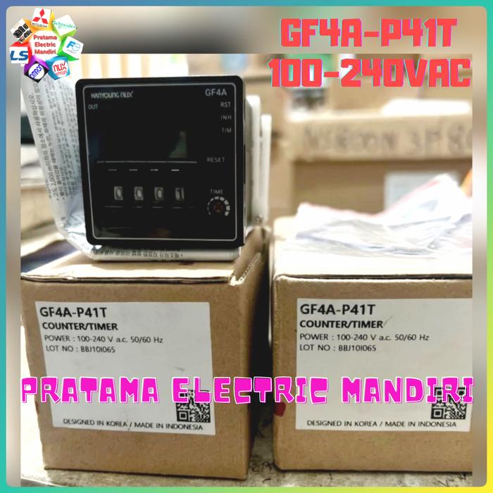 Jual HANYOUNG NUX COUNTER TIMER GF4-P41N NEW TYPE GF4A-P41T 100-240VAC ...