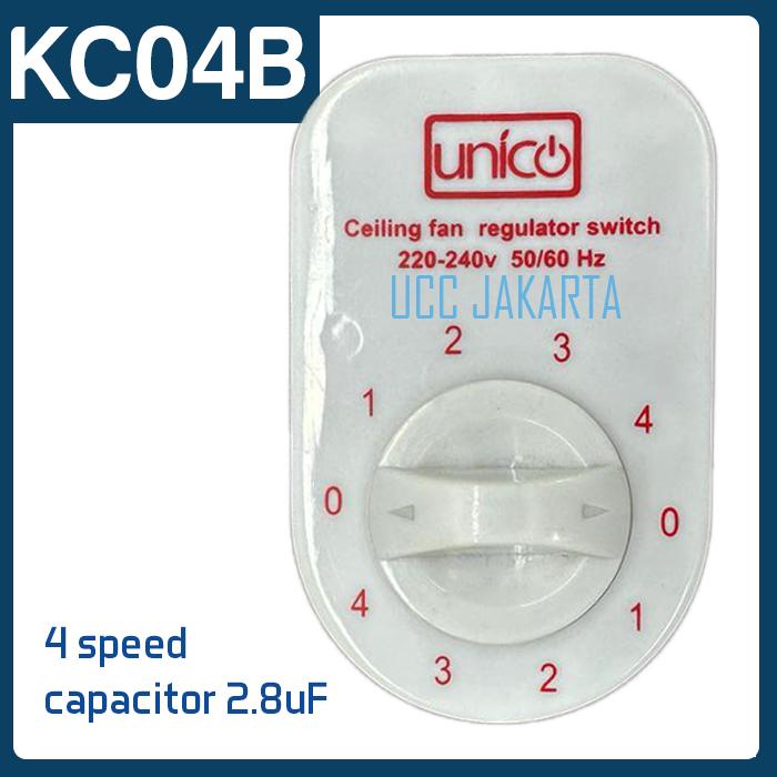 Jual Regulator Switch/saklar kipas angin ( capasitor ) oval UNICO KCMC ...