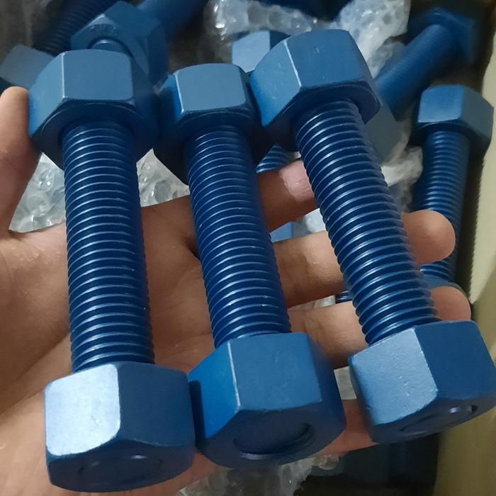 Jual Stud Bolt Fluorocarbon A193 B7 Nut A194 2H 7/8" x 120mm - Jakarta ...