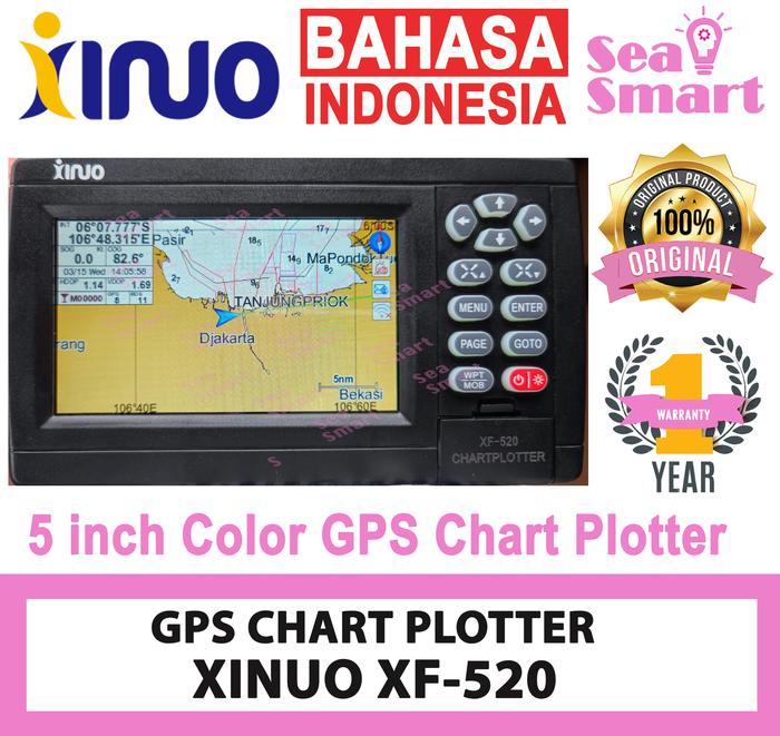 Jual XINUO GPS CHARTPLOTTER 5 INCHI XF520 XF-520 / GPS MAP BAHASA ...