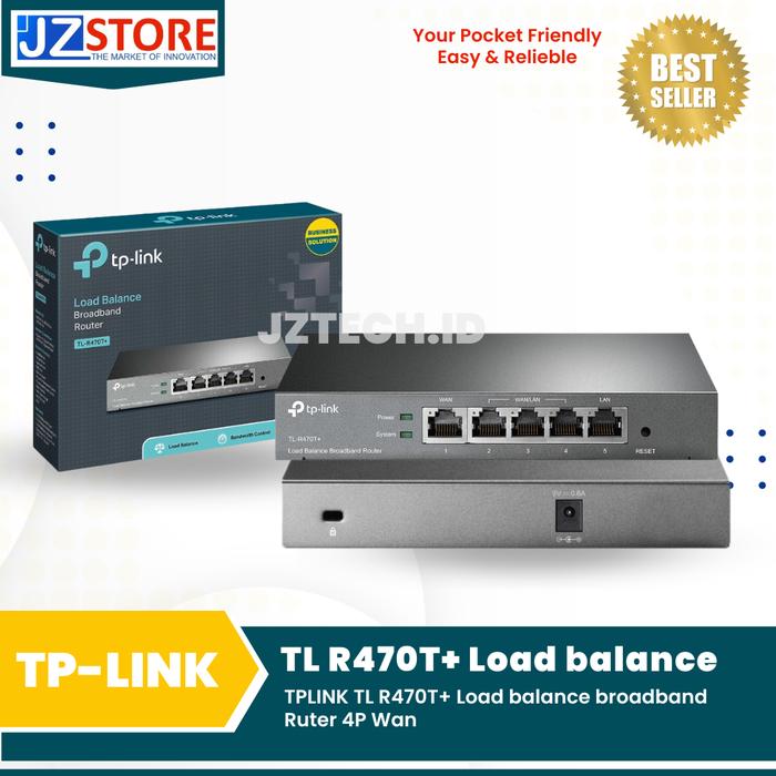 Jual TPLINK TL R470T+ Load balance broadband Ruter 4P Wan - Kota Medan ...