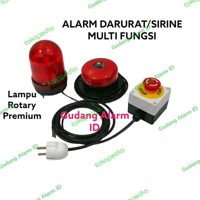 Jual ALARM DARURAT BELL/SIRINE DARURAT BELL+LAMPU ROTARY PREMIUM+TOMBOL ...