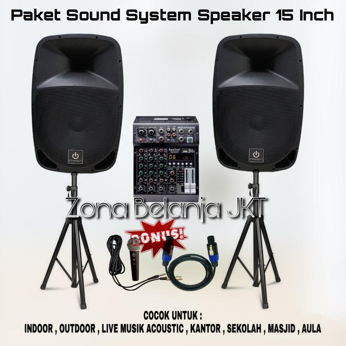 Jual PAKET SOUND SYSTEM SPEAKER AKTIF 15 INCH CRIMSON ( SET 1 ...