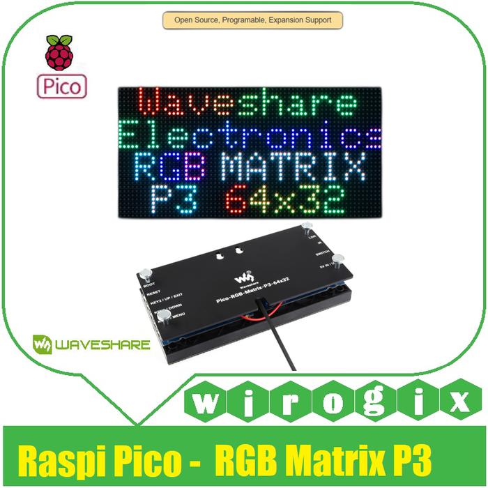 Jual RGB Full-Color P3 64*32 Dot Matrix LED for Raspberry Pi Pico - Kab ...