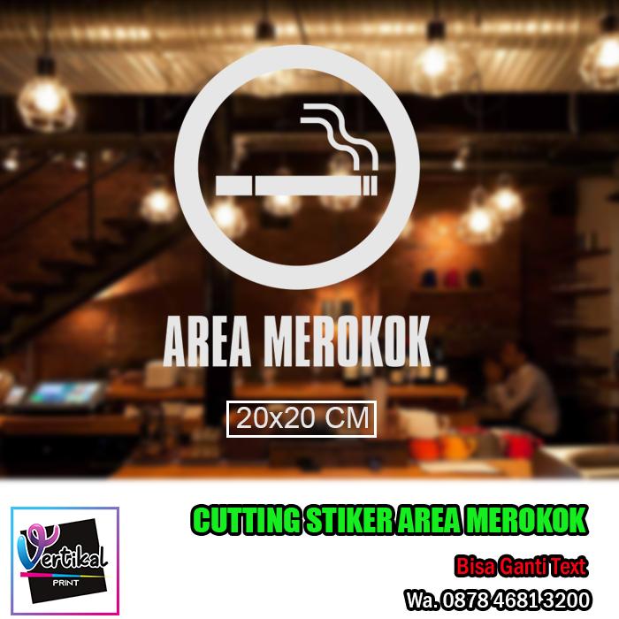 Jual Cutting Sticker Area Merokok Smoking Area Stiker Kaca Cafe Resto ...