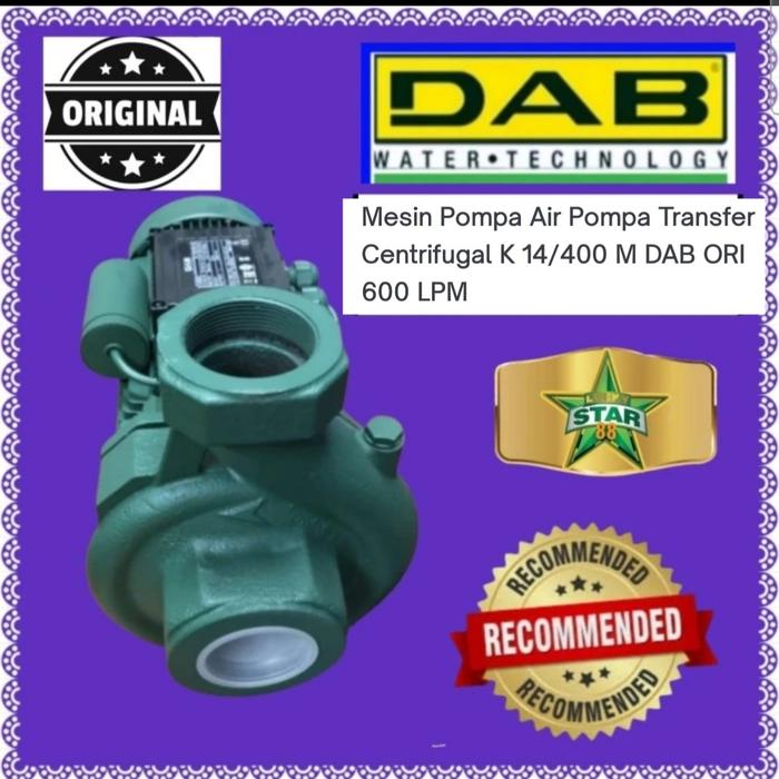 Jual Mesin pompa air Centrifugal DAB Ori K 14/400 m Transfer 600 LPM 14/40M - Kota Tangerang ...