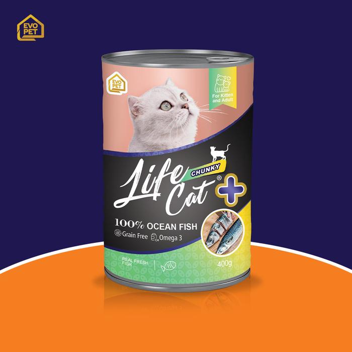 Jual LIFE CAT PLUS Kaleng 400 gr CHUNKY Makanan Basah Kucing Makanan ...