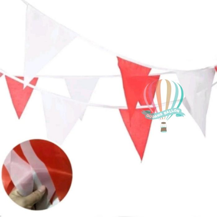 Jual Bendera Segitiga Merah Putih / Bendera Segitiga Kain / Umbul Umbul HUT - Jakarta Barat ...