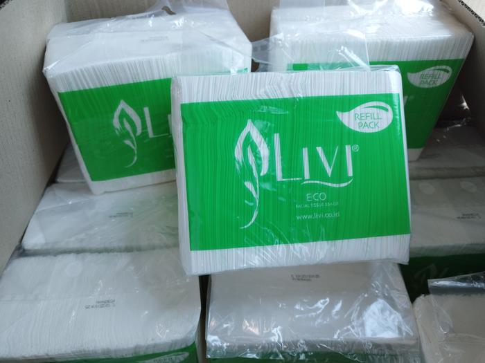 Jual Tisu Tissue Wajah / Tissue LIVI ECO Facial Refill 600's - Jakarta ...